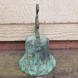 Vintage Heavy Metal Embossed Finial Bell - Etsy