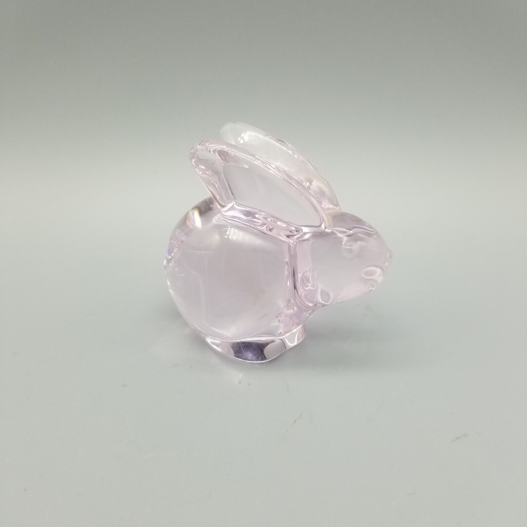 Vintage Oneida Light Pink Crystal Bunny - Etsy