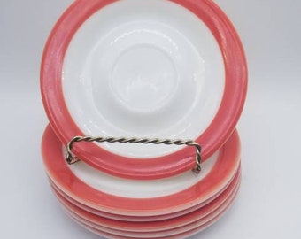 Milk Glass Red Trim - Etsy