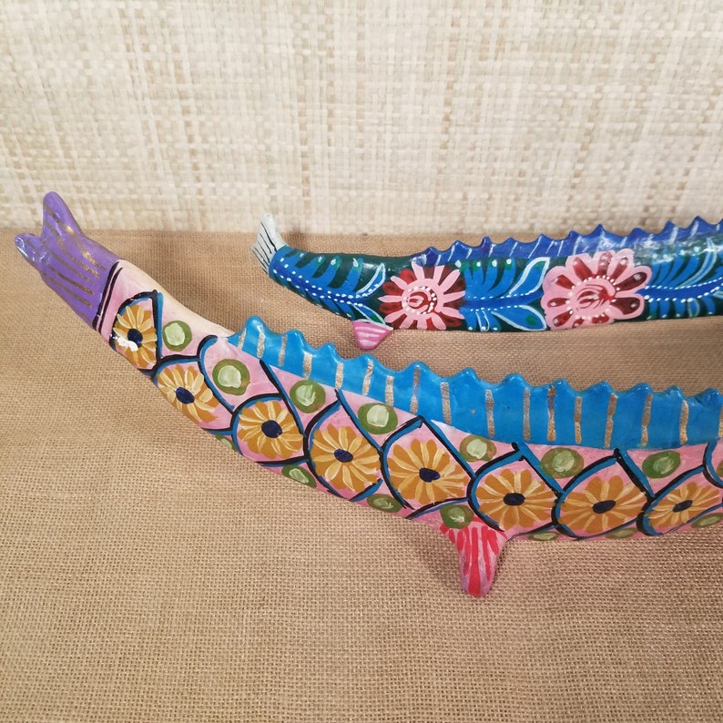 Mexican Folk Art Alebrije Paper Mache Fish Rattles Set of 2 - Etsy