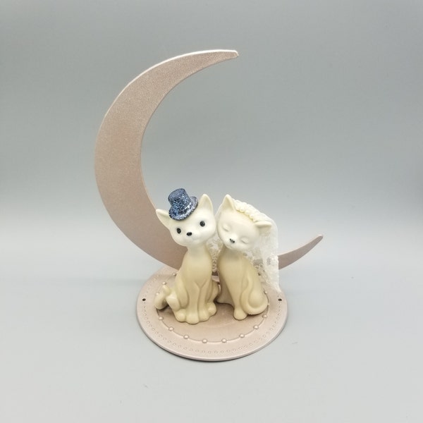 Cat Bride and Groom Cake Topper - Etsy