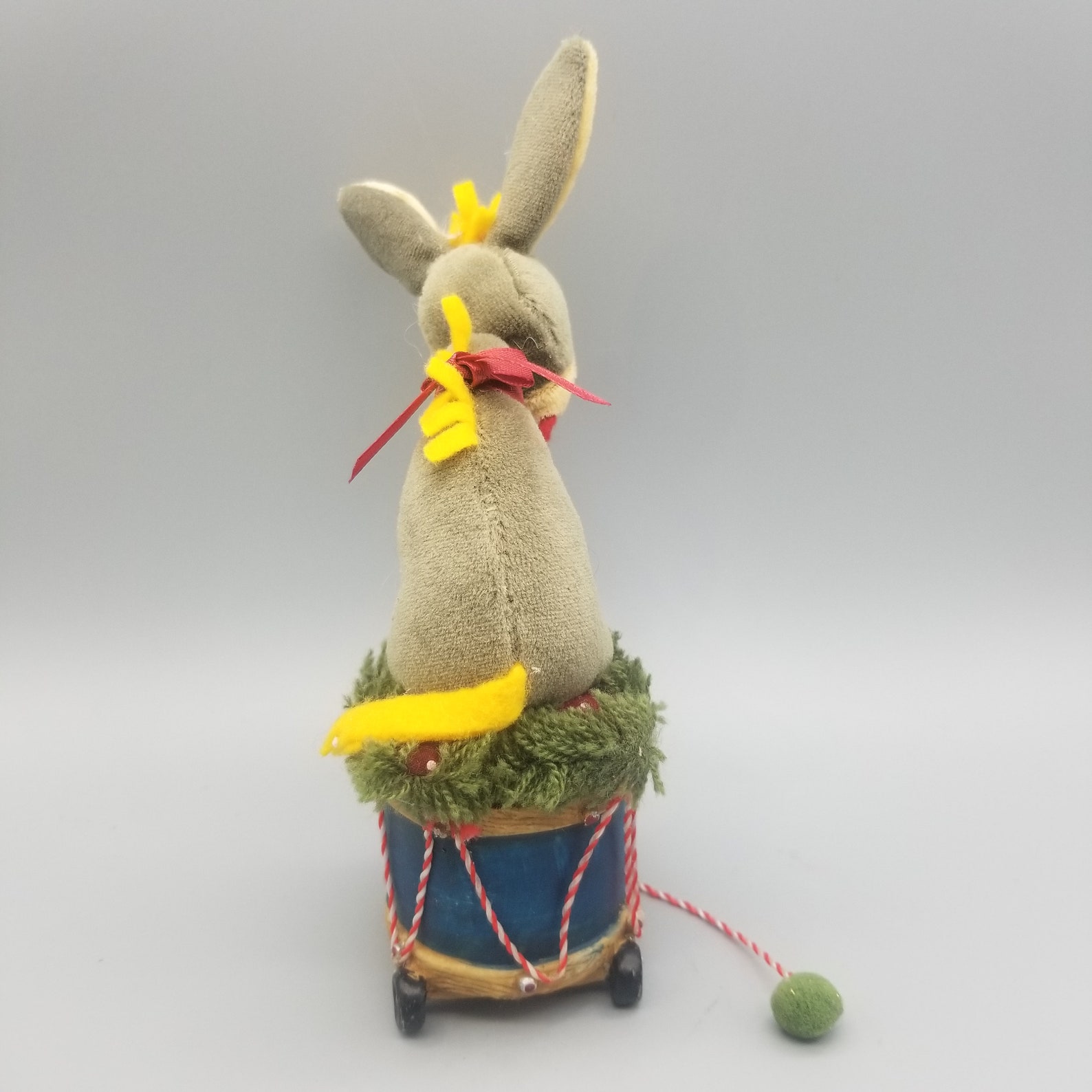 Vintage Rabbit on Drum - Etsy