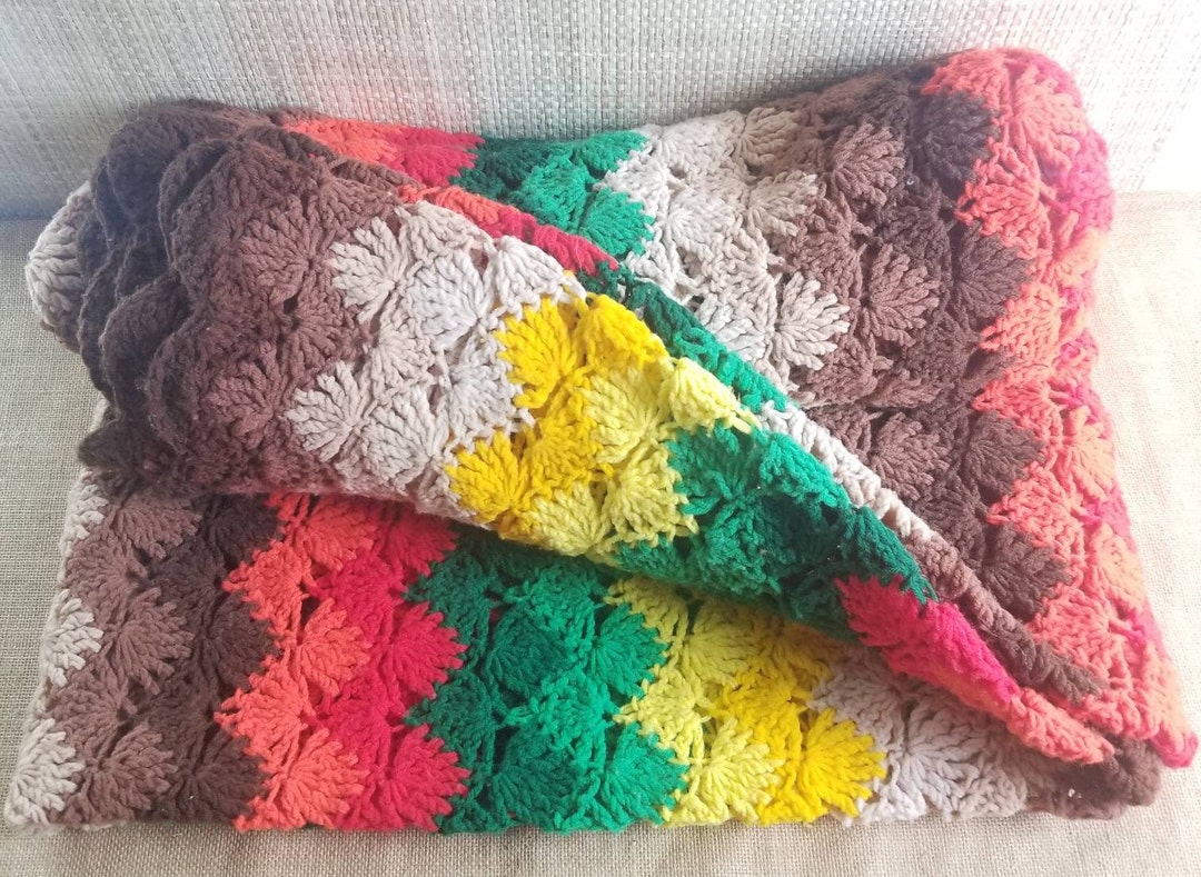 Fall Colors Crochet Afghan - Etsy