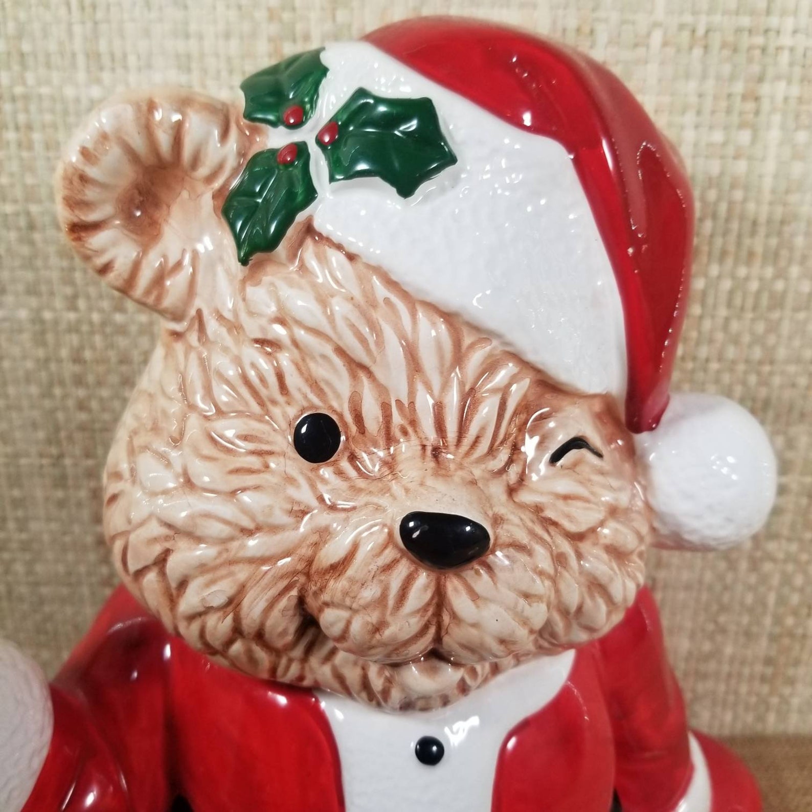 Vintage 1990 Brenda Thomas Winking Skating Santa Claus Bear - Etsy