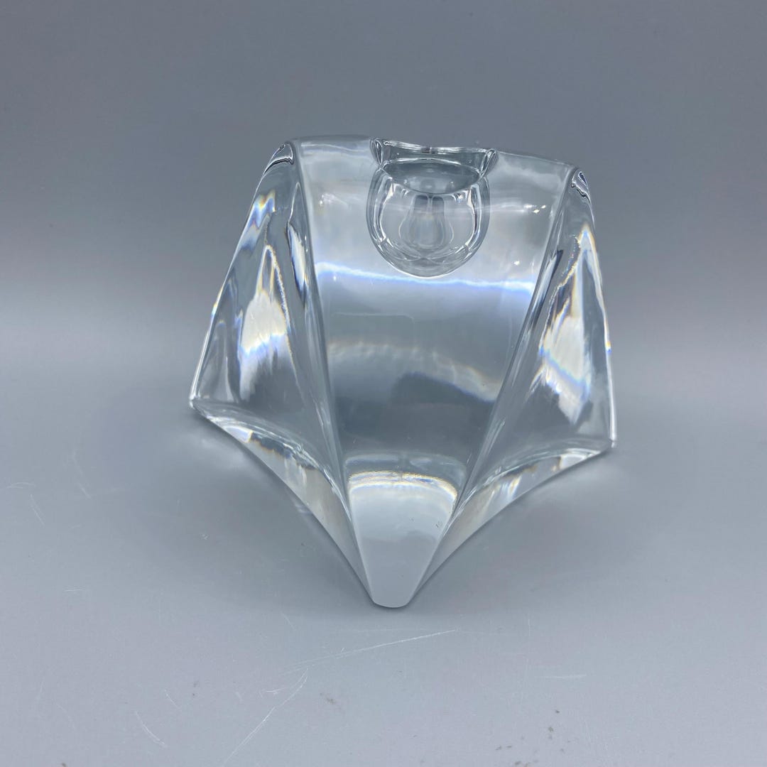 Nambe Glass Abstract Candlestick Holder - Etsy