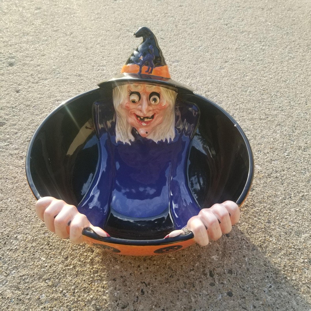 Vintage Department 56 Google Eye Witch Candy Bowl - Etsy