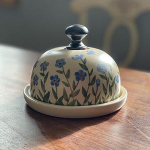 Forgetmenots Butter Dish, Forget Me Nots, Small Blue Flowers Butter ...