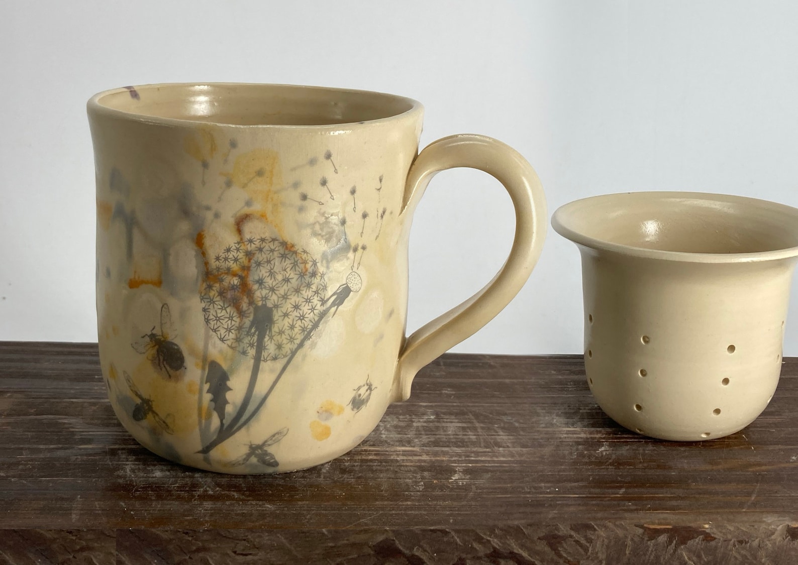 Dandelion Mug Pottery Dandelion Cup Botanical Pottery Cup - Etsy