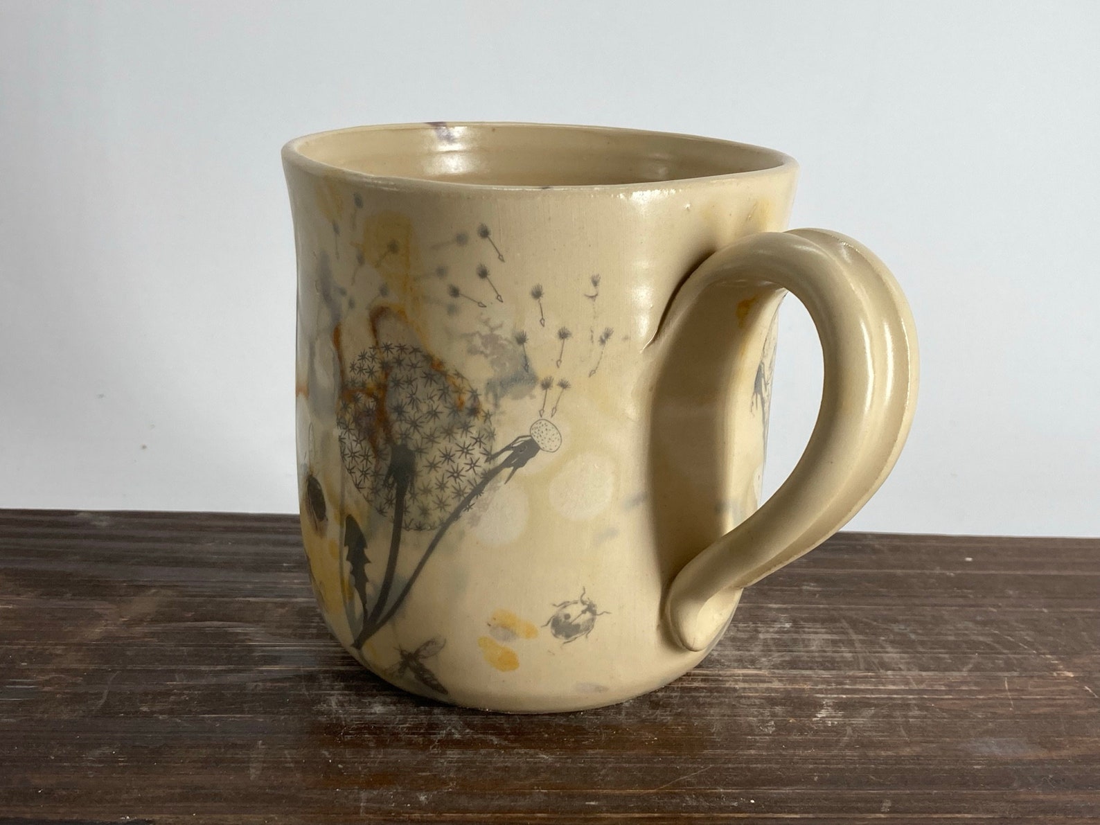 Dandelion Mug Pottery Dandelion Cup Botanical Pottery Cup - Etsy