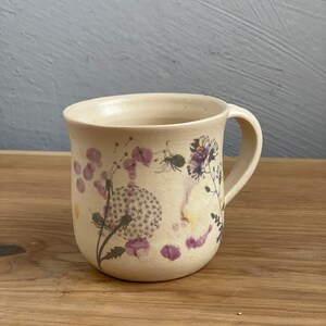 Dandelion Mug, Pottery Dandelion Cup, Botanical Pottery Cup, Meadow ...