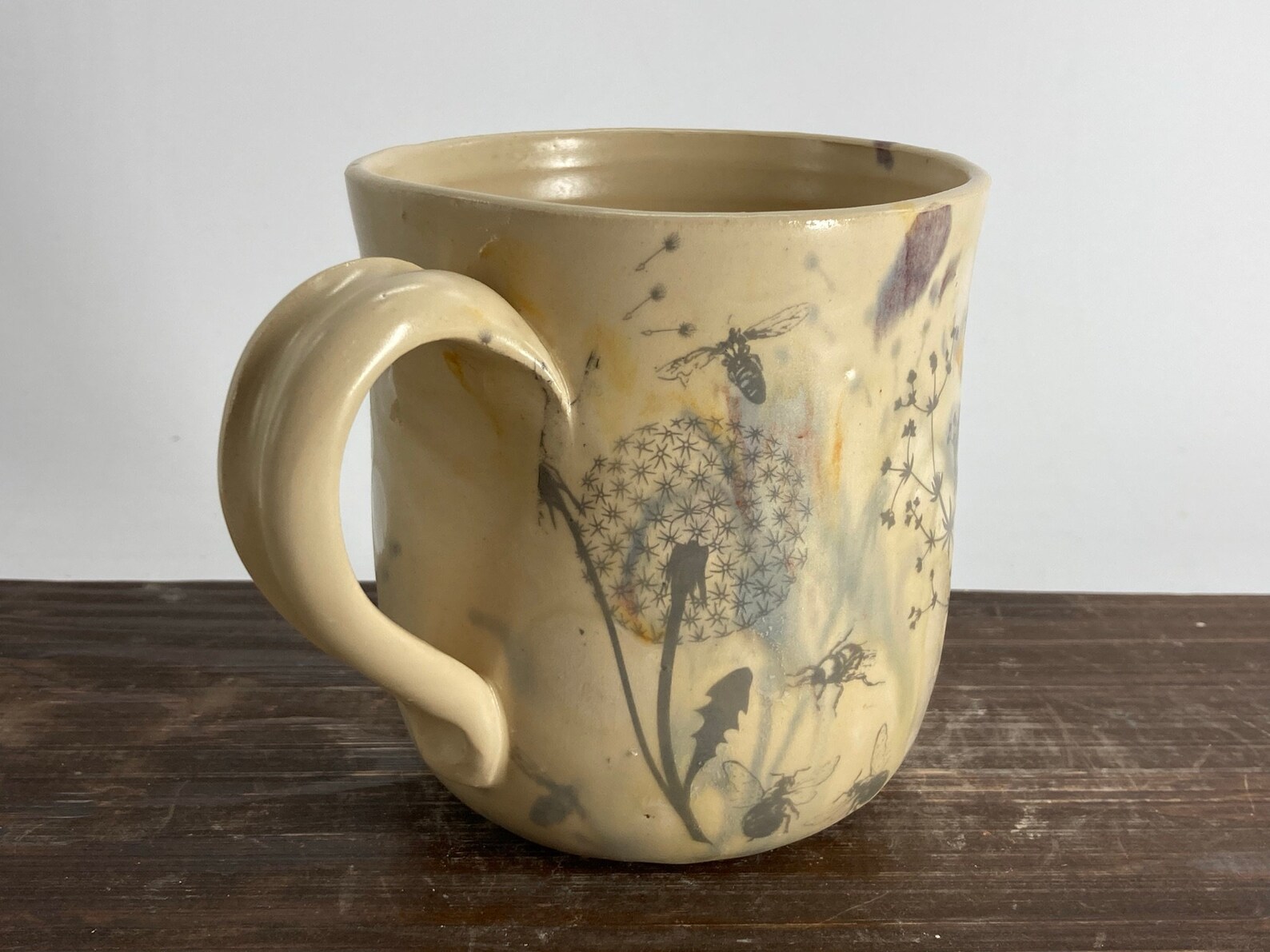 Dandelion Mug Pottery Dandelion Cup Botanical Pottery Cup - Etsy