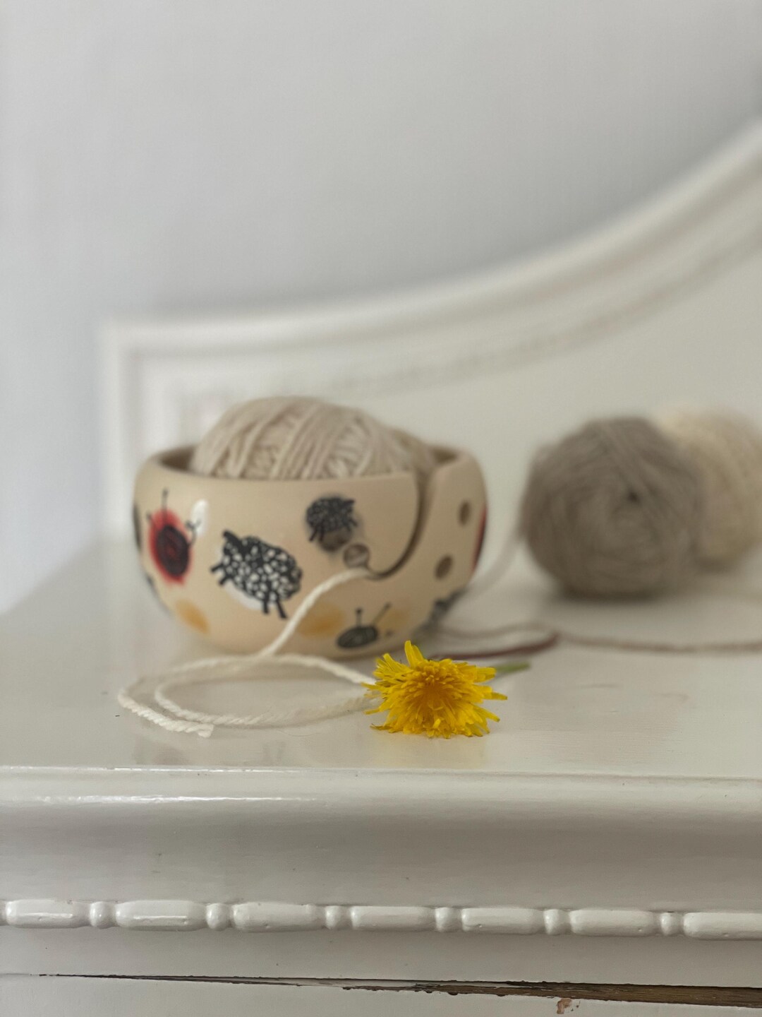 Ceramic Knitting Bowl, Sheep Yarn Bowl, Yarn Bowl, Funny Yarn Bowl ...