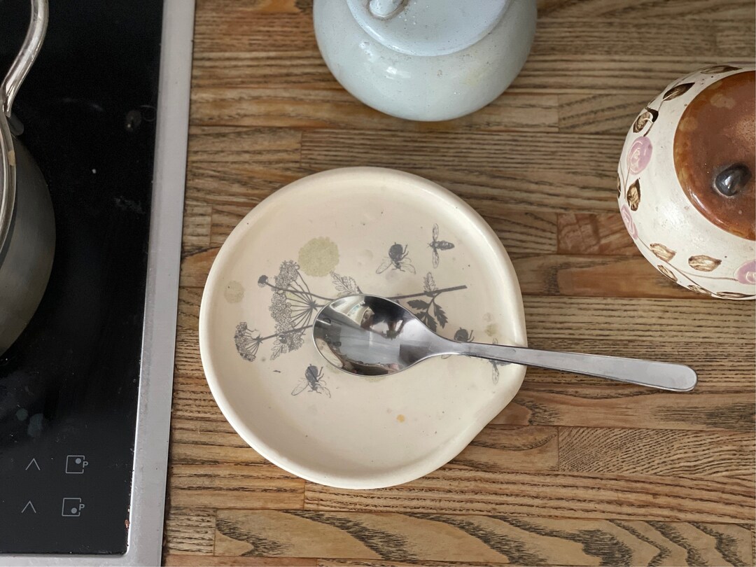Spoon Rest, Spoon Holder, Spoon Plate, Soap Holder, Flowers - Etsy