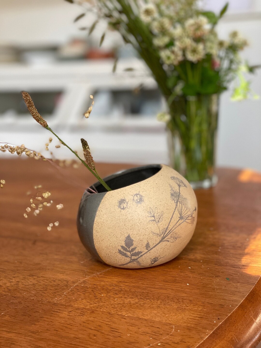 Salt Cellar, Salt Pig Salt Keeper, Ceramic Salt Pot, Botanical - Etsy