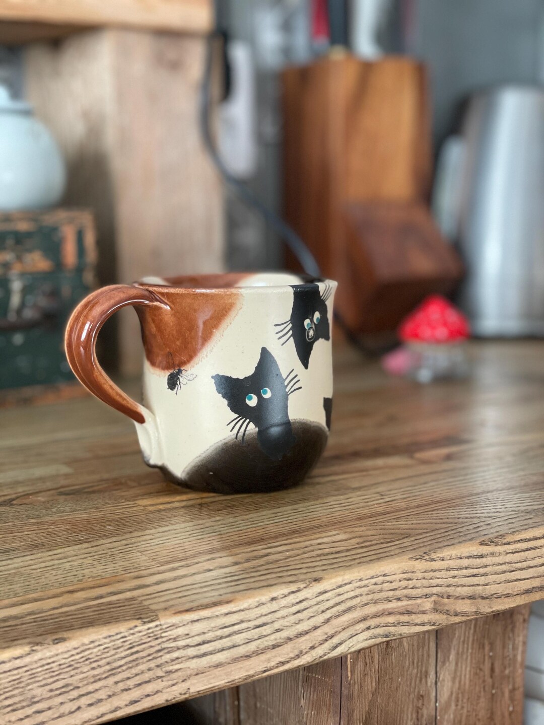 Cat Handmade Pottery Mug, Ceramic Mug, Cat Mug, Funny Mug - Etsy