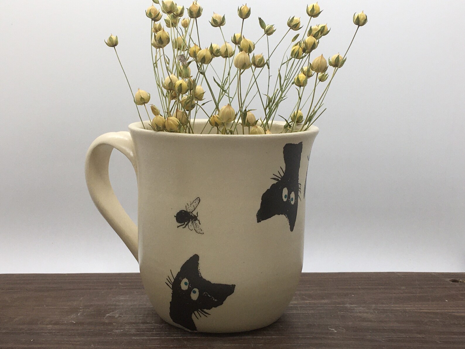 Cat Handmade Pottery Mug Ceramic Mug Cat Mug Funny Mug | Etsy