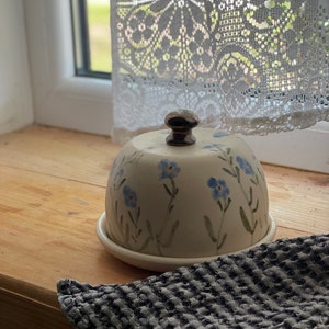 Forgetmenots Butter Dish, Forget Me Nots, Small Blue Flowers Butter ...