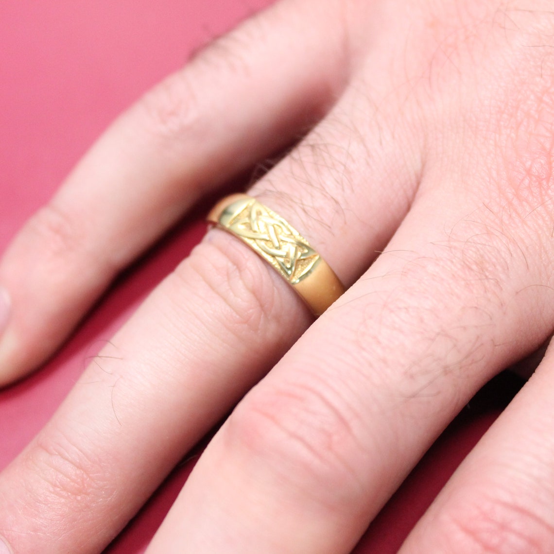 Irish Celtic Wedding Ring Available in Gold or Silver - Etsy