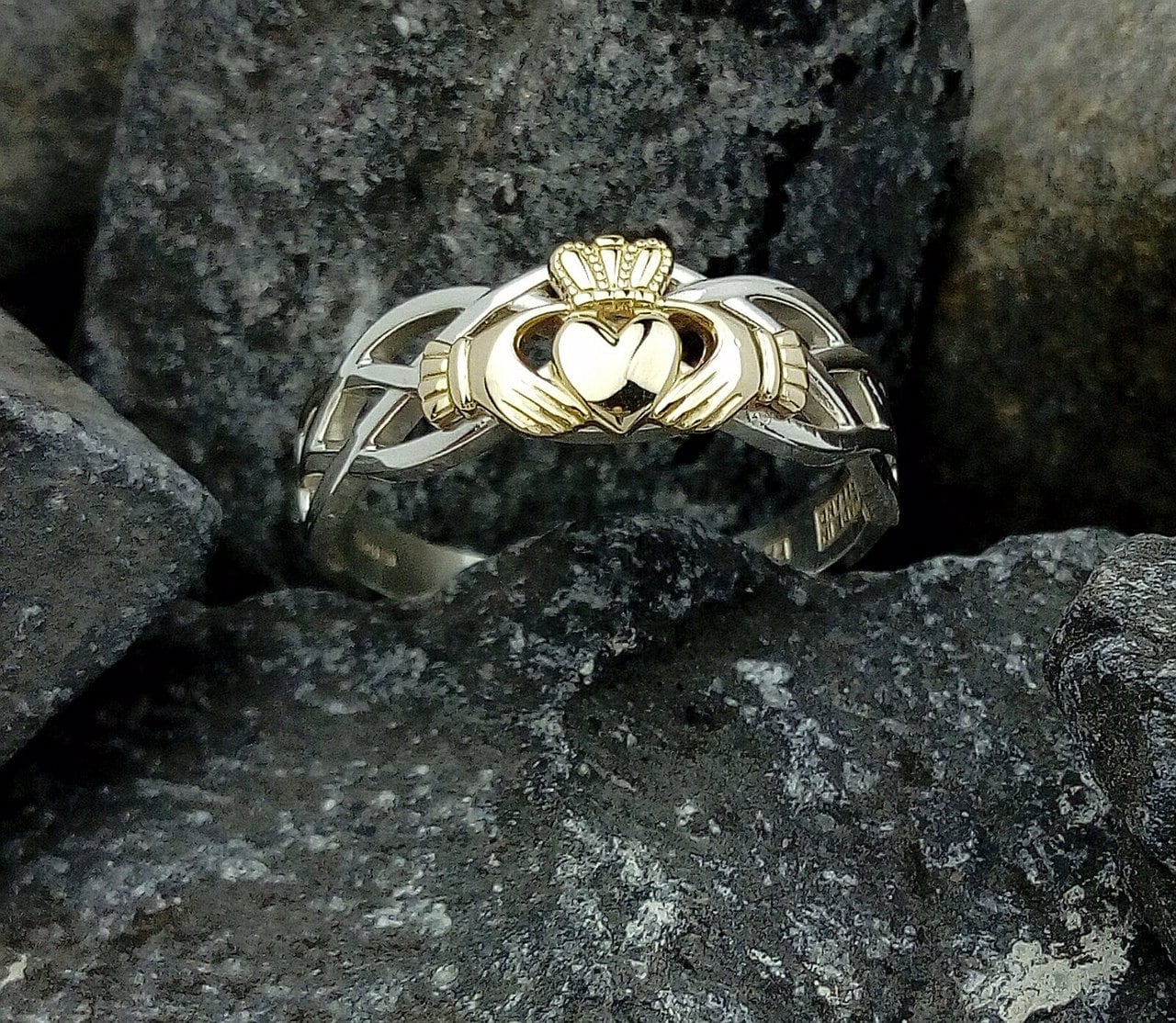 Claddagh Ring Ladies Solid 10K Yellow Gold Claddagh on a | Etsy