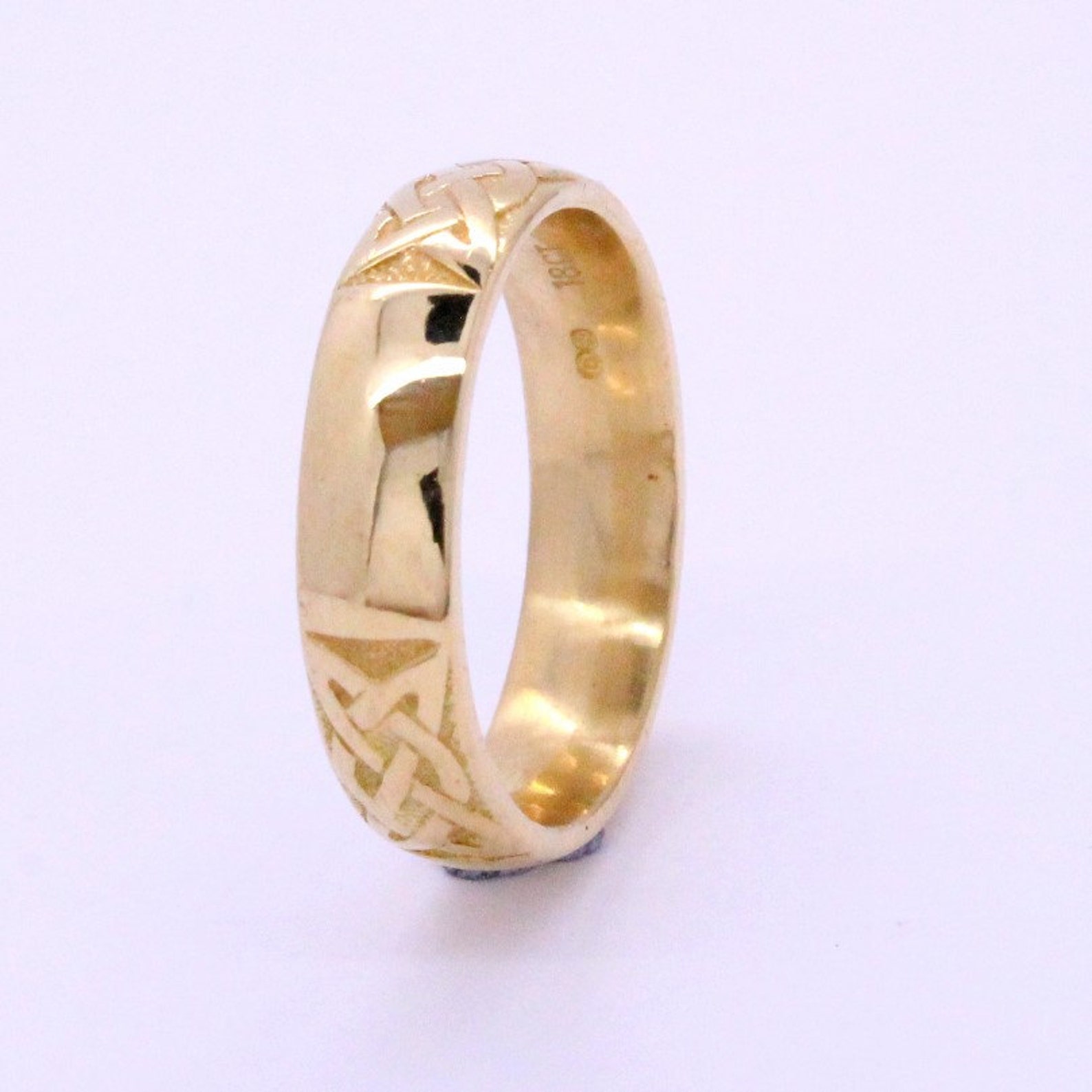 Irish Celtic Wedding Ring Available in Gold or Silver - Etsy