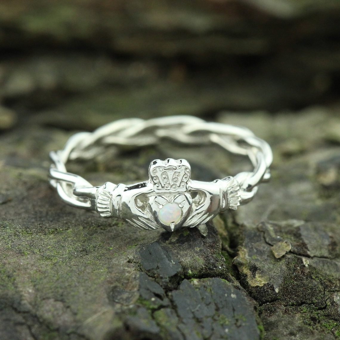 Claddagh Ring. Opal Claddagh Ring Ladies Claddagh Ring on - Etsy