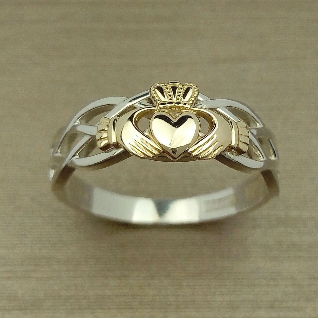 Claddagh Ring Ladies Solid 10K Yellow Gold Claddagh on a | Etsy