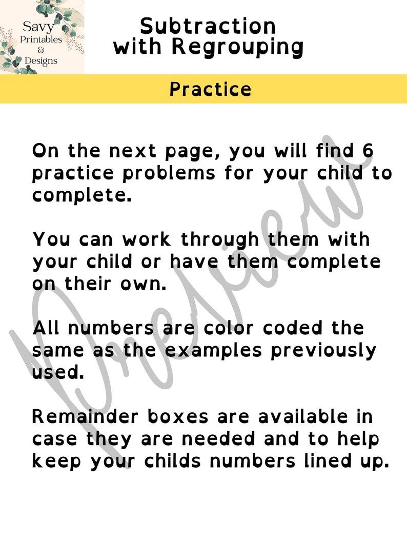 Subtraction With Regrouping: Examples, Guide, Reference, Worksheet ...
