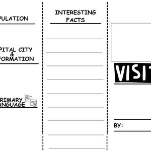 Geography Brochure Template | Editable Student Project for Countries ...