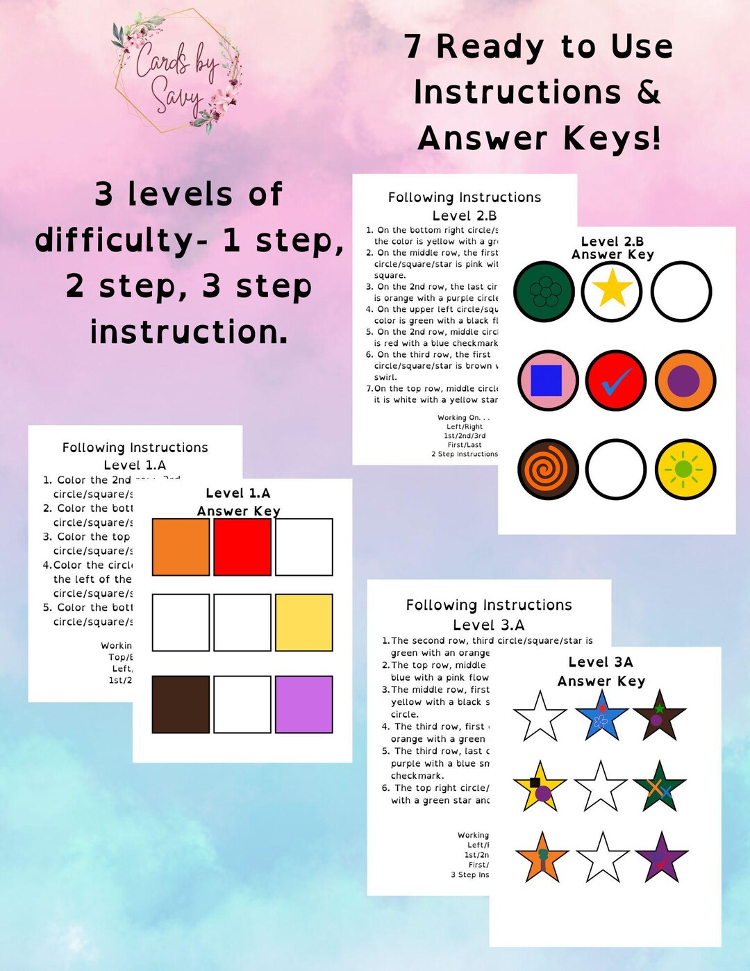 Following Directions & Auditory Memory Speech Therapy Activity - Etsy