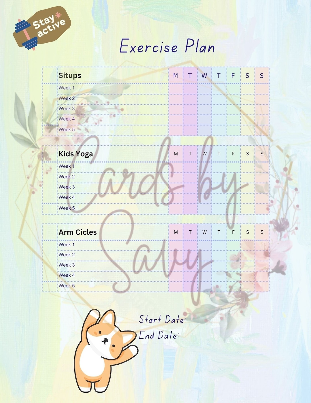 Children's Exercise Plan: Scouts Stronger Faster Higher Log; Personal ...