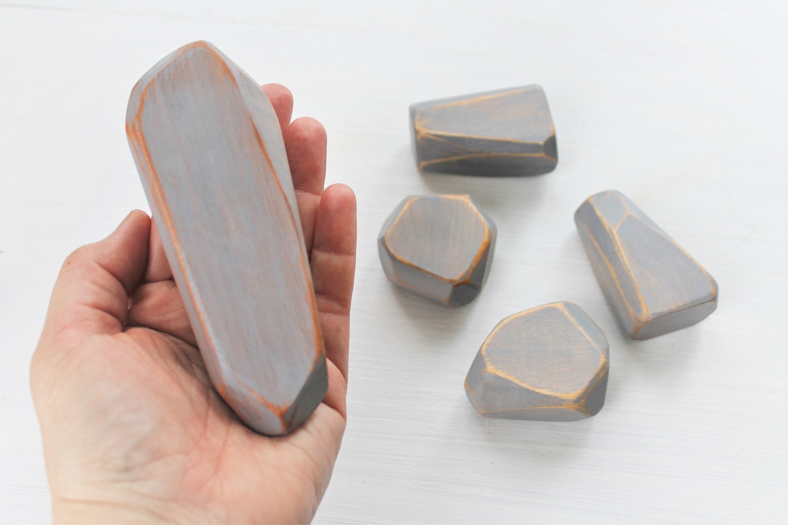 Wooden Cave Toy Wooden Toy Play Set Wooden Blocks Forest | Etsy