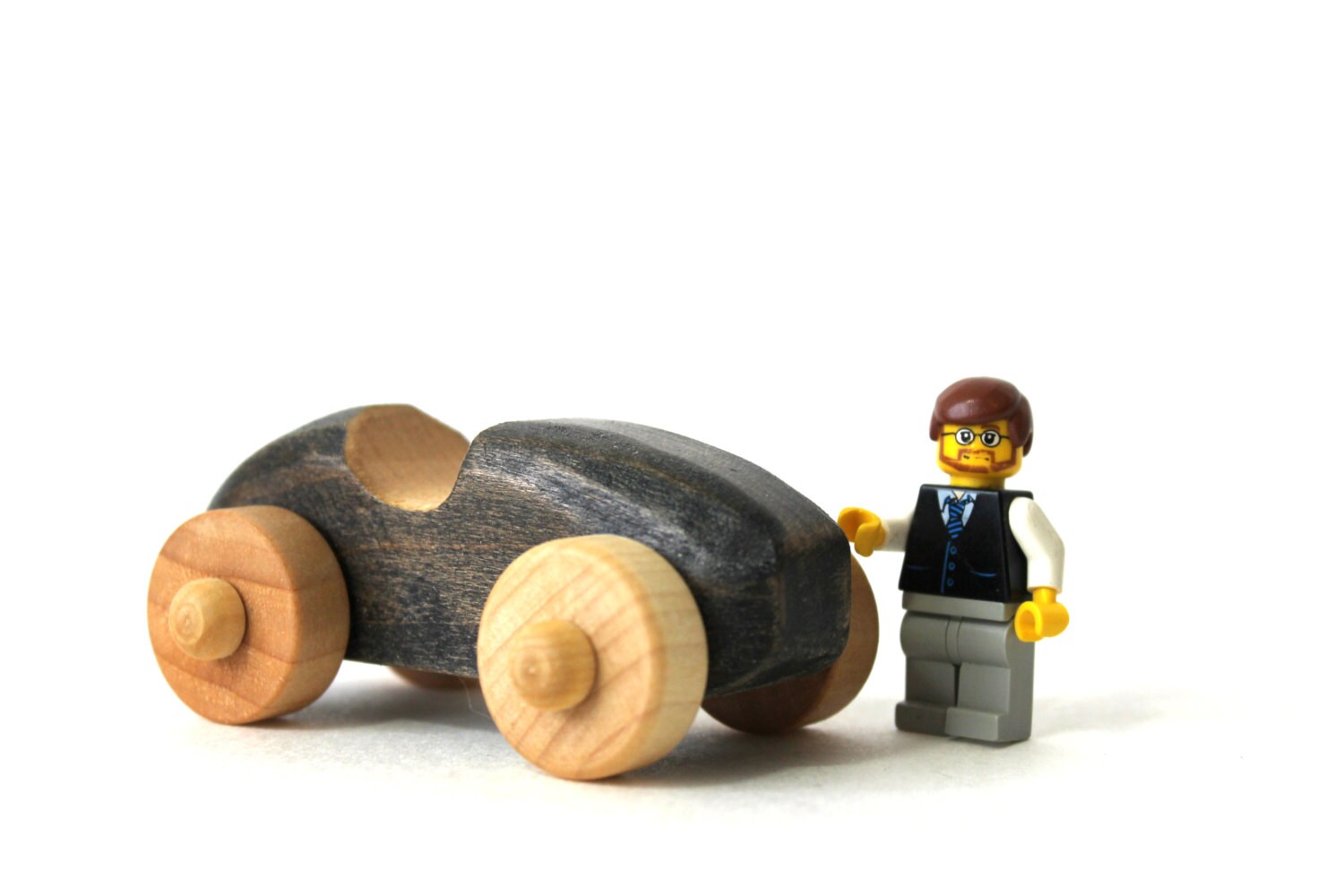 Wooden Car Wooden Toy Little Black Car - Etsy