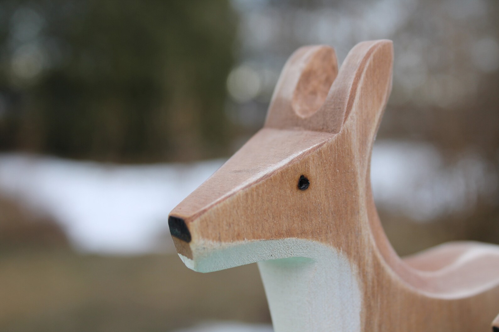 Wooden Doe Fawn Toy Wooden Toy Baby's Room Decoration | Etsy