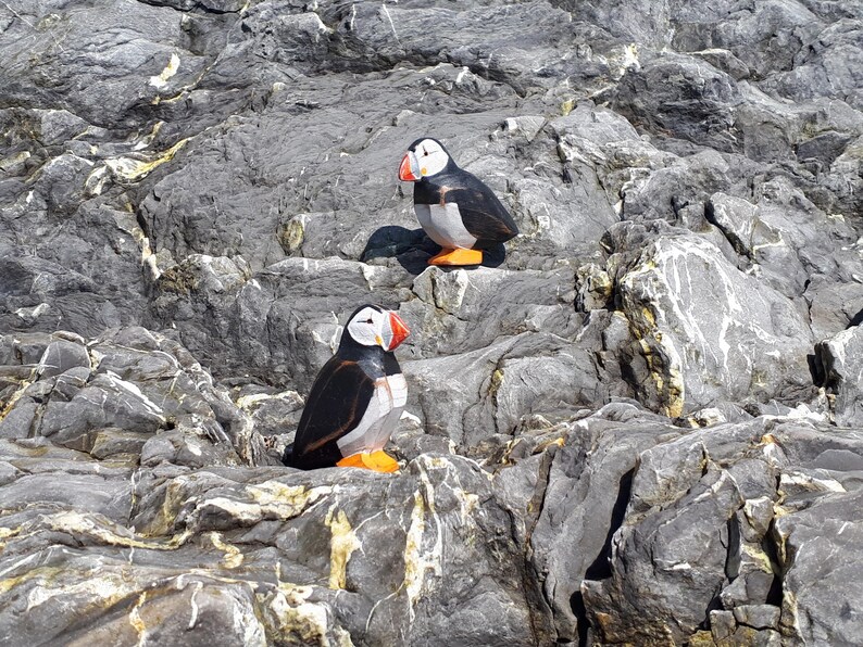Puffins, Wooden Toy, Eco-friendly Toy, Animal Figurine - Etsy Canada