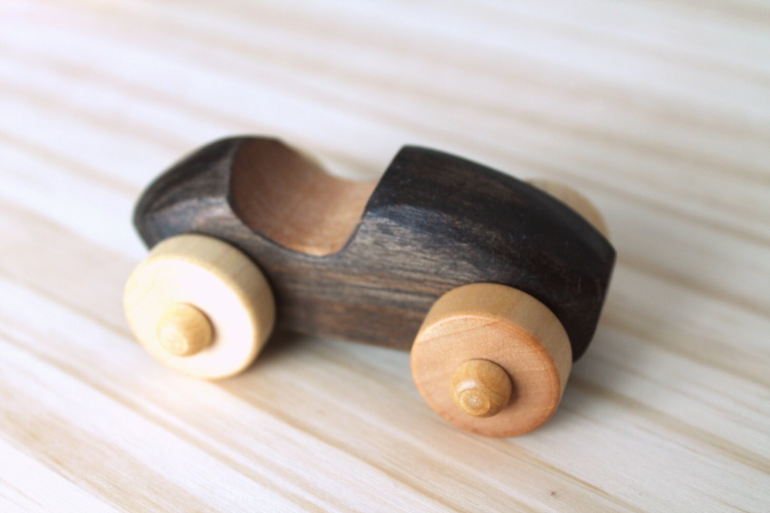 Wooden Car Wooden Toy Little Black Car - Etsy