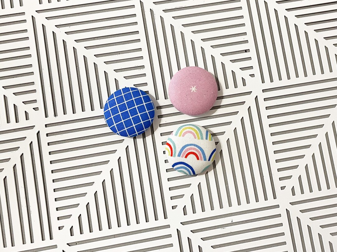 PUSHPINS, Rainbow Fabric Covered Decorative Pushpins, Office ...