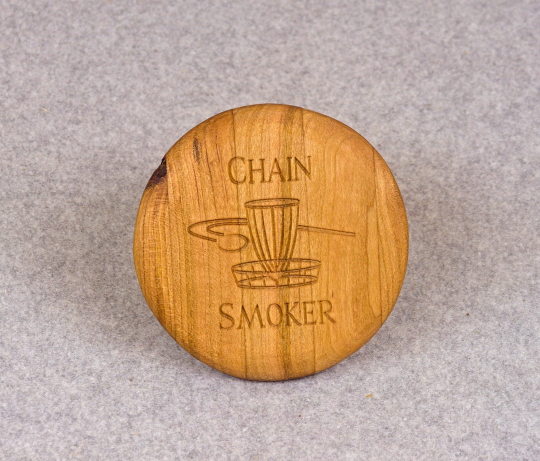 Disc Golf Wooden Mini Disc - Marker Disc Made From Cherry Wood Strips ...