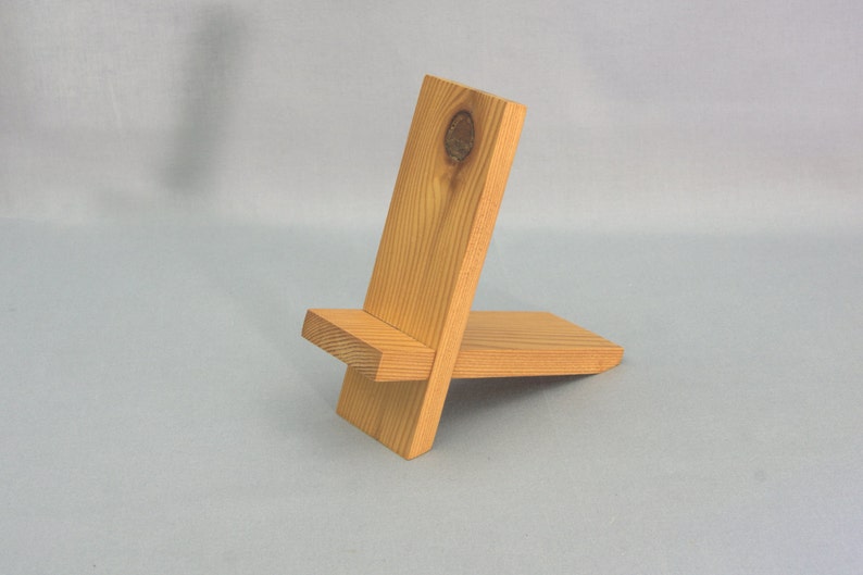 Phone Stand for Display or Charging - Handmade Rustic Cypress Wooden ...