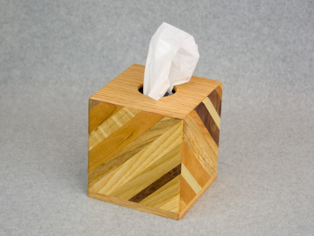 Tissue Box Cover - Unique Wooden Handcrafted Tissue Box Cover - Random ...