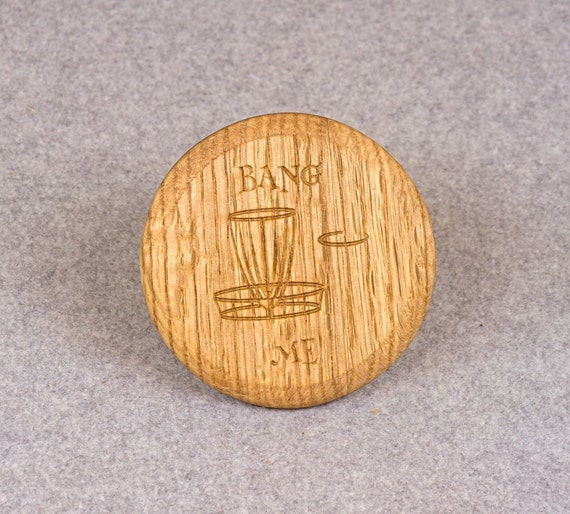 Disc Golf Wooden Mini Disc Marker Disc made from Oak Wood | Etsy