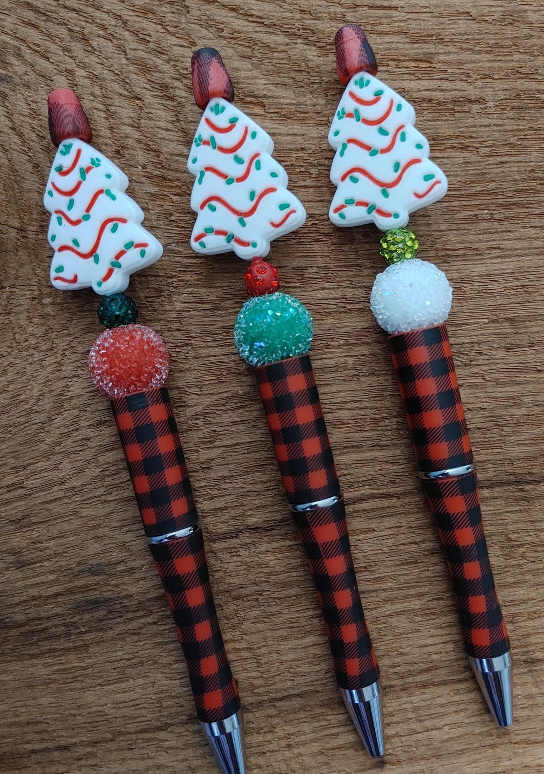 Little Debbie Christmas Tree Cake Silicone Beaded Focal Pen With Sugar ...