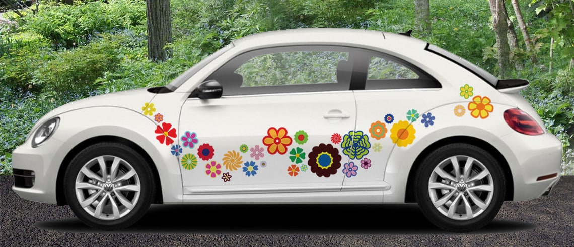 Retro Flower Sticker Flurry Sheet Vehicle Graphics for Cars - Etsy