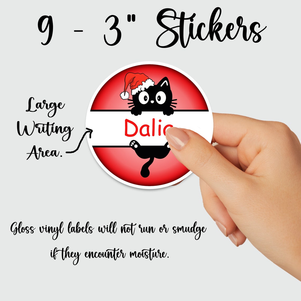 Adorable Cat Gift Sticker Pack 36 Stickers for Boxes, Bags, Cards - 9 ...
