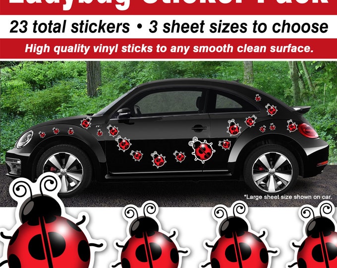Ladybug Sticker Flurry Sheet - Vehicle Graphics for Cars or Trucks, Suv ...