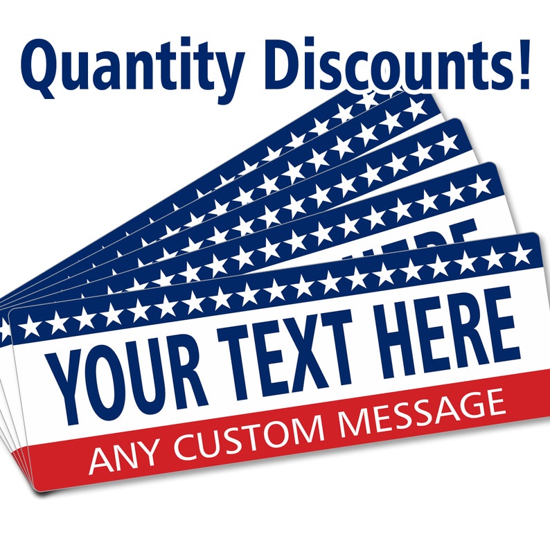 Custom Political Bumper Sticker Personalized Text. Commercial - Etsy