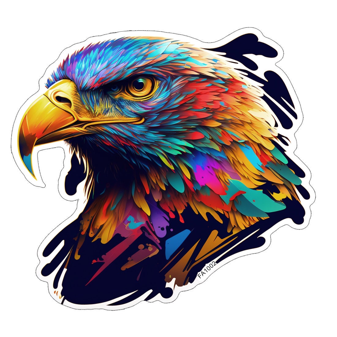 Colorful Eagle Head Stickers 2 Pack Car Truck Window Bumper - Etsy