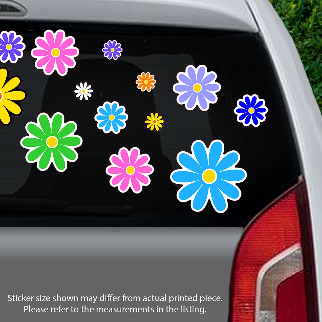 Daisies, Sheet of 24 Decals. Many Colors to Choose. Bumper Stickers ...