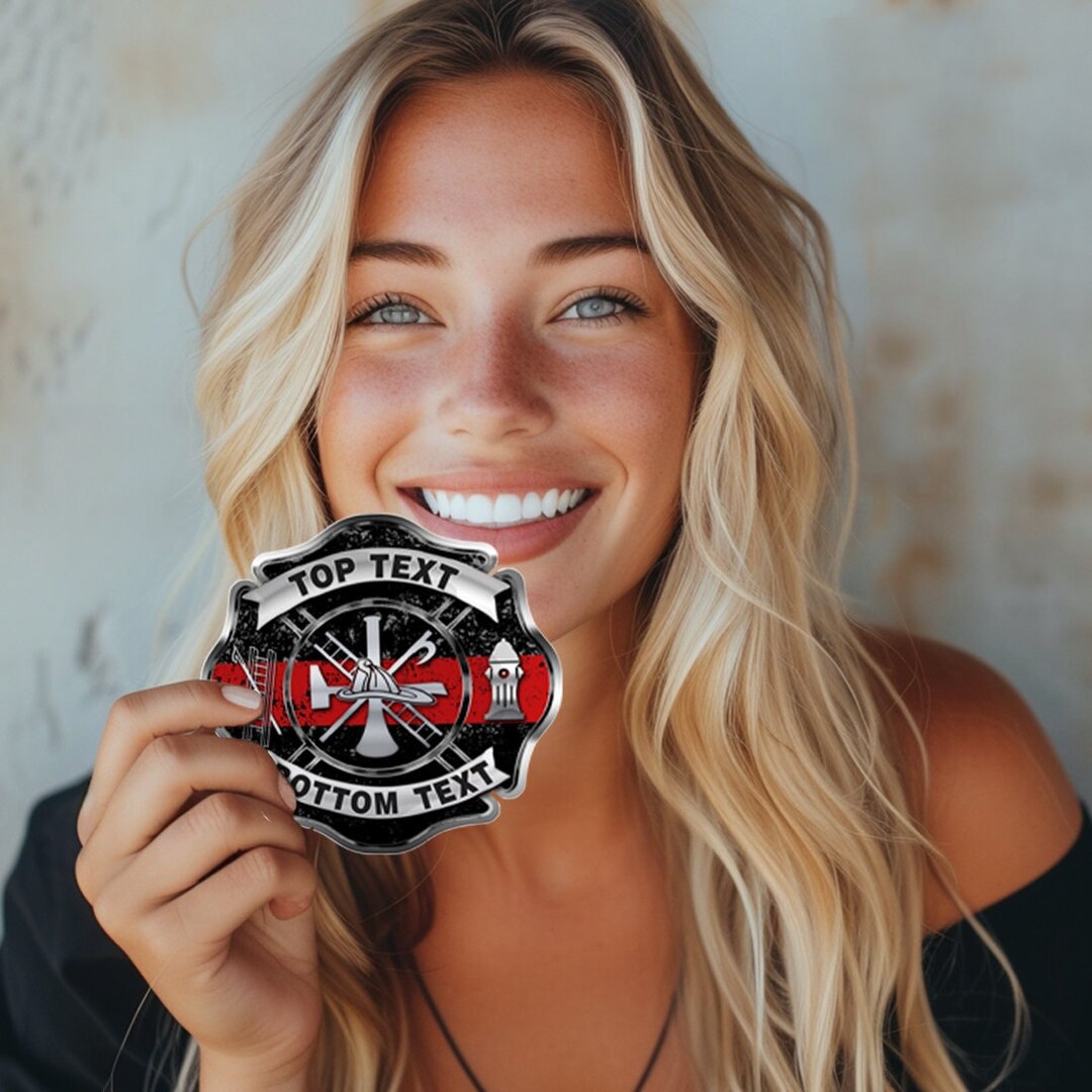 Custom Firefighter Thin Red Line Stickers 4 X 4 Car Truck Vinyl Decals ...