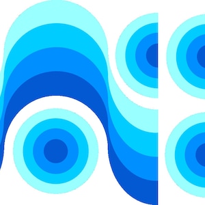 Retro Gradient Wave Sticker Decal for Car, RV, Bus, 70's Classic Colors ...