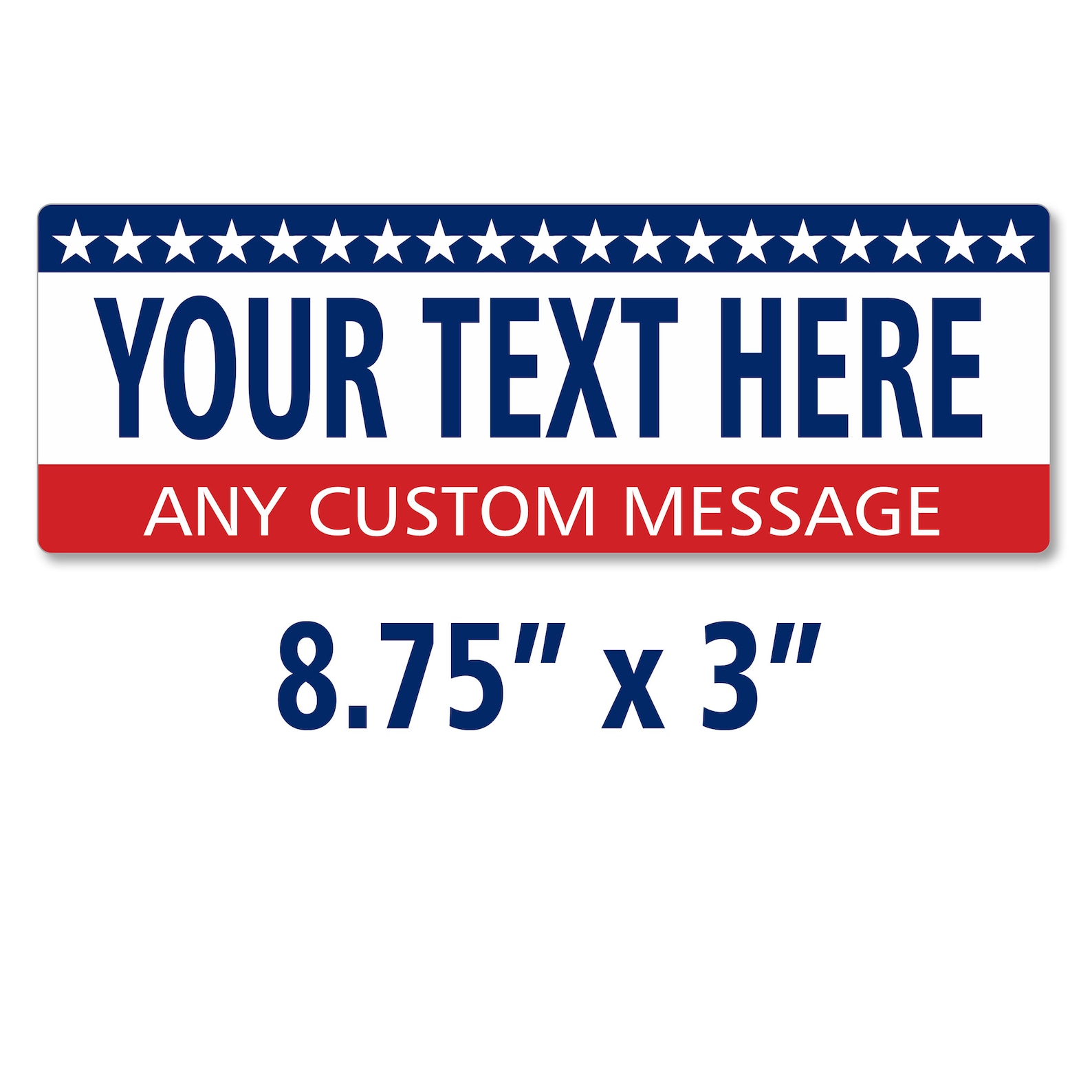 Custom Political Bumper Sticker Personalized Text. Commercial - Etsy